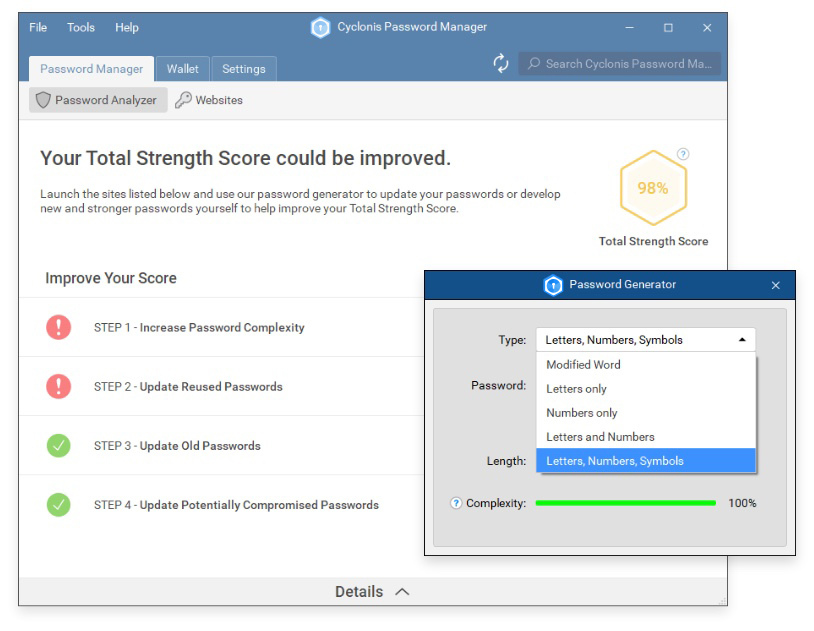 Cyclonis Password Manager